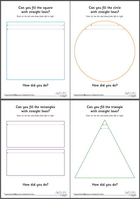 Handwriting Readiness Worksheets | Activity Village