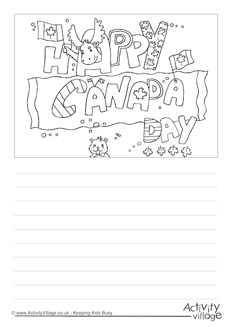 Happy Canada Day Story Paper | Activity Village