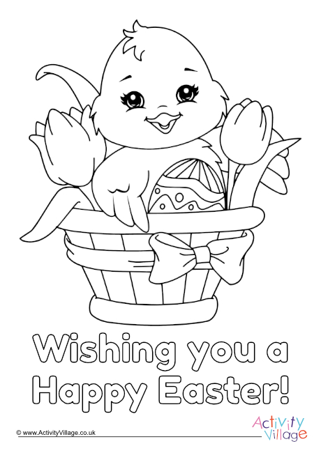 Happy Easter Colouring Page 4 | Activity Village