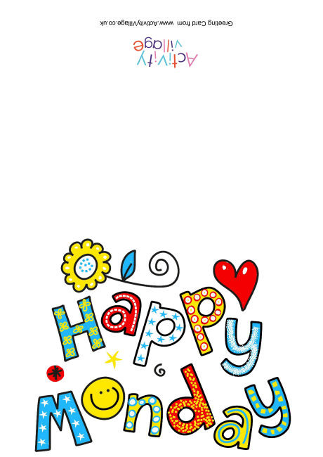 Days of the Week Cards | Activity Village