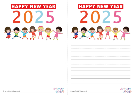 New Year Writing Paper | Activity Village