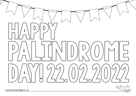 Palindrome Day | Activity Village