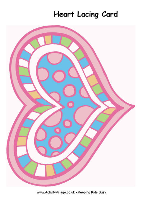 Heart Lacing Card | Activity Village