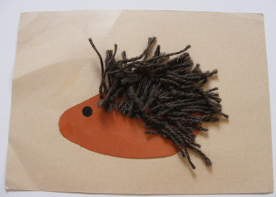 Hedgehog Collage Kids Craft Fun