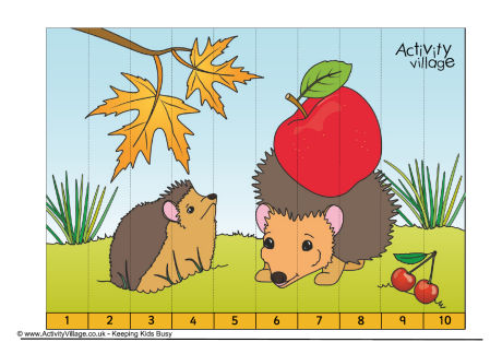 Hedgehogs Counting Jigsaw | Activity Village