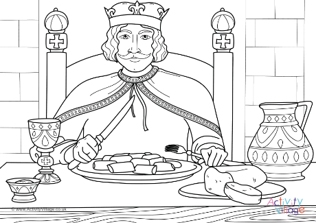 Henry I Eating Eels Colouring Page | Activity Village