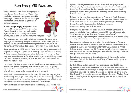 Henry VIII | Activity Village