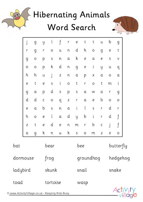Winter Word Searches | Activity Village