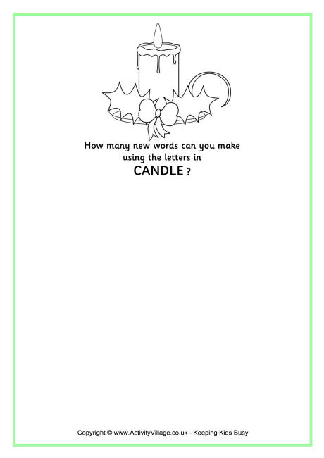 Candle Printables | Activity Village