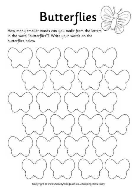 Butterfly Puzzles | Activity Village