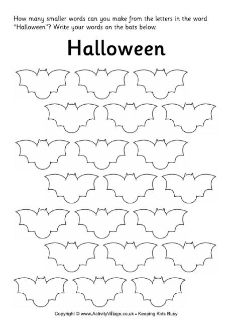 How Many Words Puzzles | Activity Village