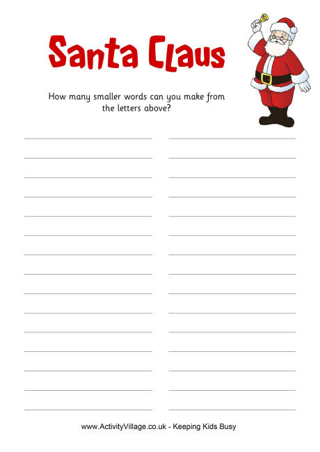 Santa Claus Puzzles | Activity Village
