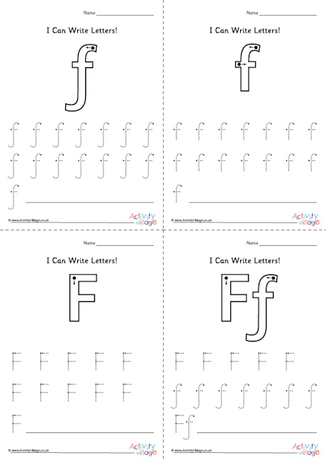 I Can Write Letters Worksheets | Activity Village