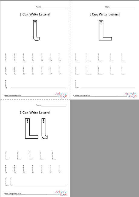 I Can Write Letters Worksheets | Activity Village