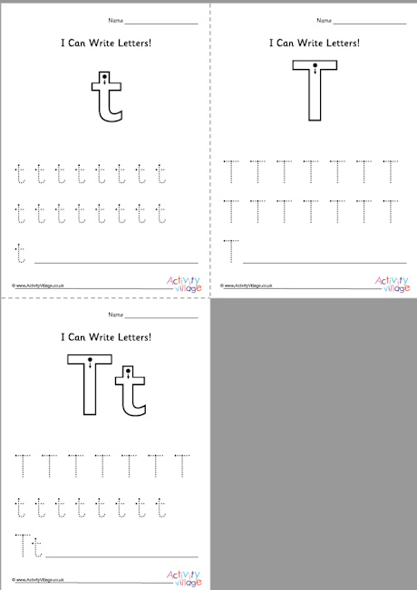 I Can Write Letters Worksheets | Activity Village