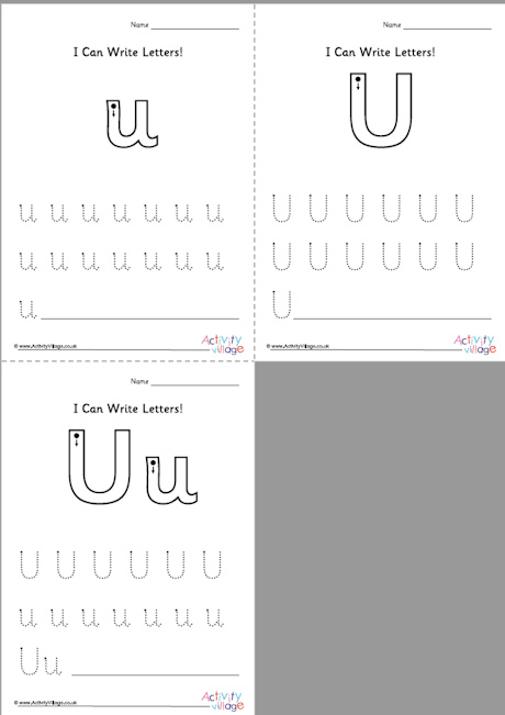 I Can Write Letters Worksheets | Activity Village