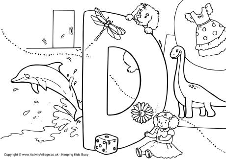 I Spy Alphabet Colouring Pages