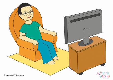 I Watch Television Poster | Activity Village