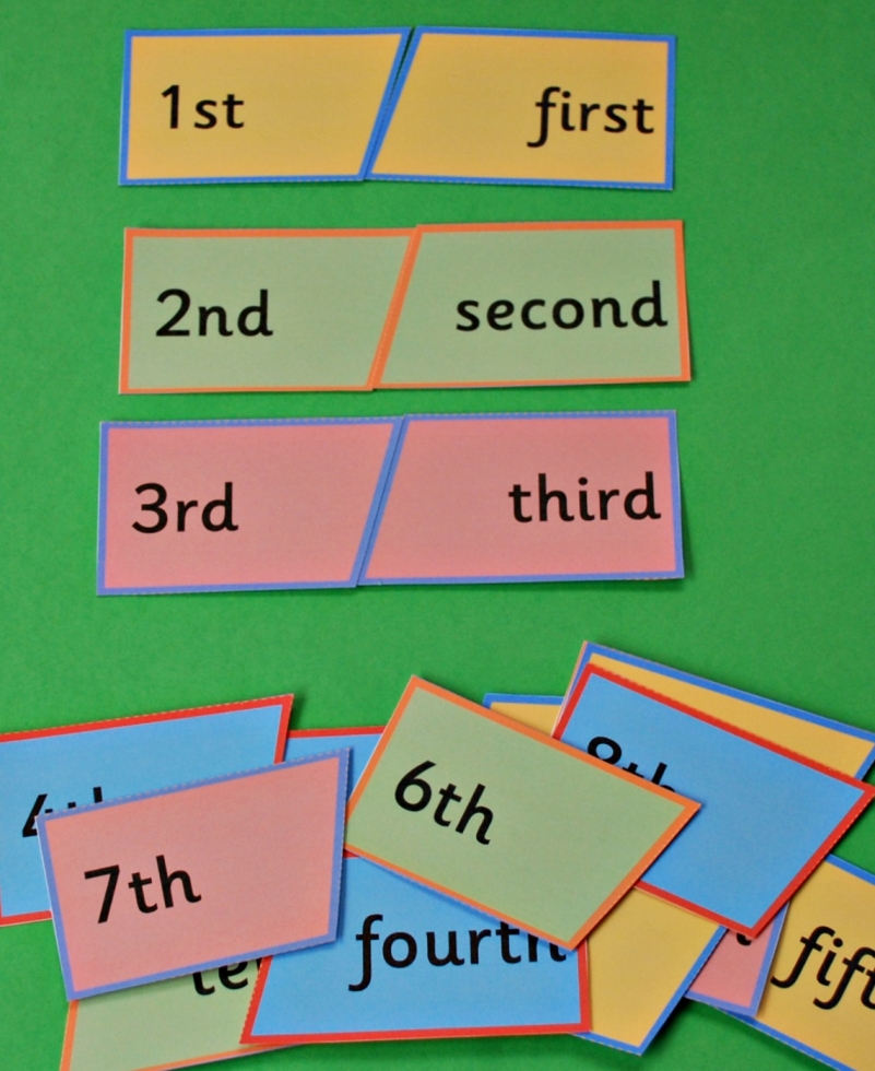 Guest Post - Our Ordinal Number Cards in Action | Activity Village
