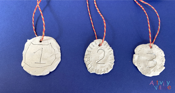 Making Medals from Air Drying Clay and Playdough