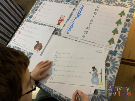 Guest Post - Writing Christmas Acrostic Poems | Activity Village