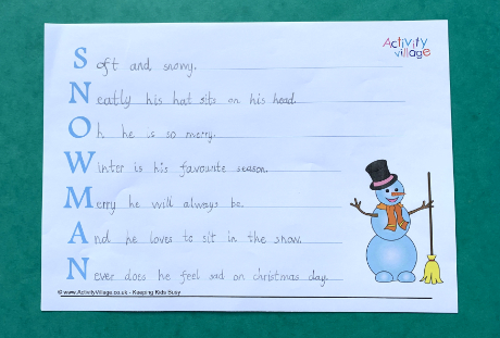 Guest Post - Writing Christmas Acrostic Poems | Activity Village
