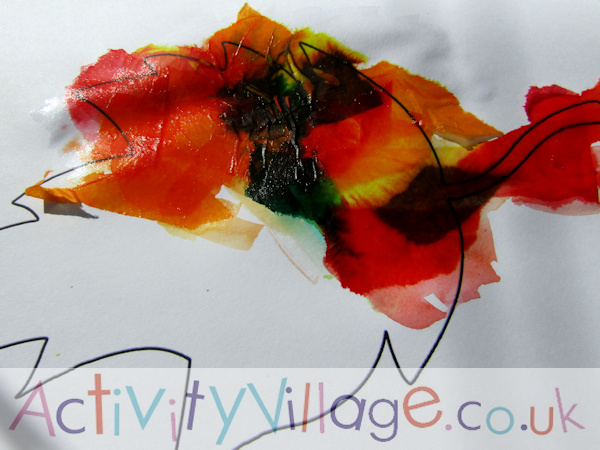 Bleeding Tissue Paper Autumn Leaf | Activity Village