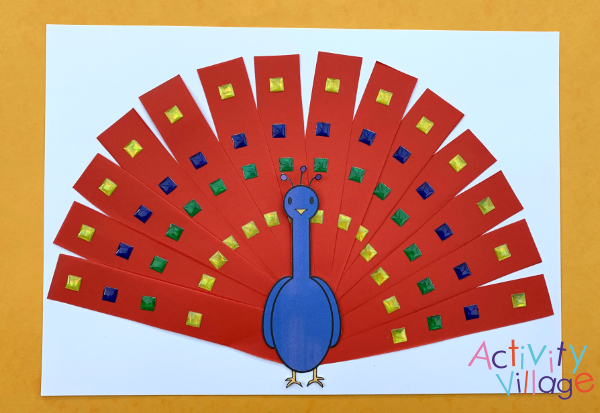Guest Post - Paper Collage Peacocks | Activity Village