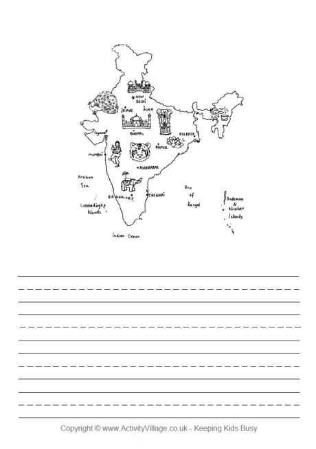India Map Story Paper | Activity Village