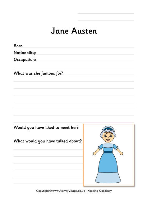 Jane Austen | Activity Village