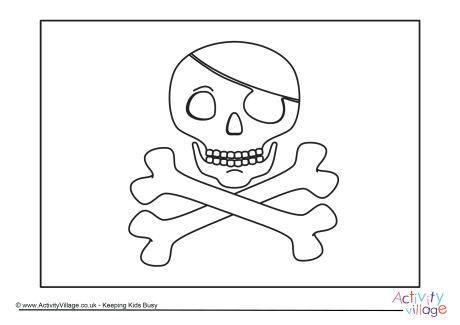 Jolly Roger Colouring Page | Activity Village