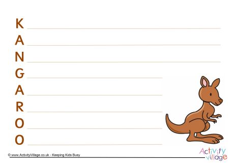 Kangaroo Printables | Activity Village