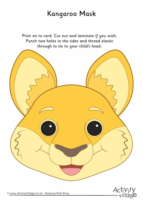 Kangaroo Mask | Activity Village