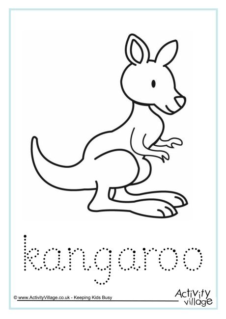 Kangaroo Printables | Activity Village