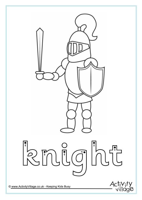 Knight Worksheets | Activity Village