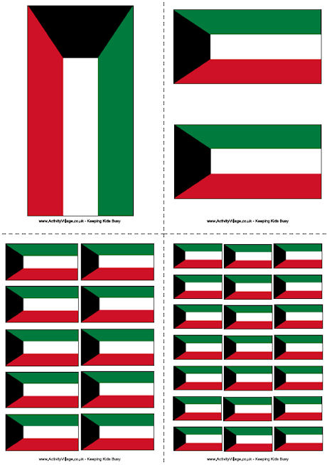 Kuwait Flag Printable | Activity Village
