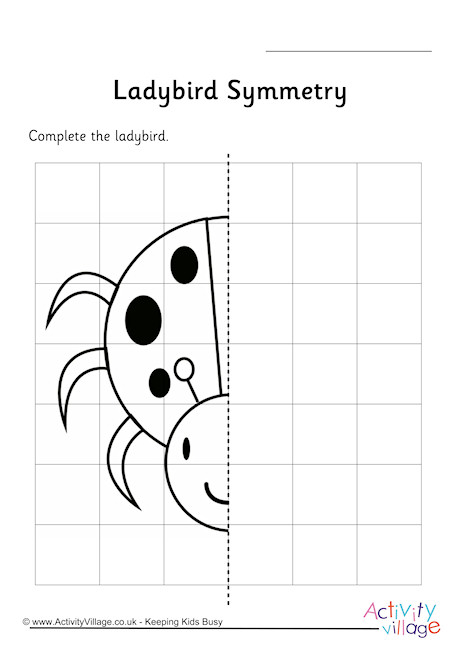 Ladybird Symmetry Worksheet | Activity Village