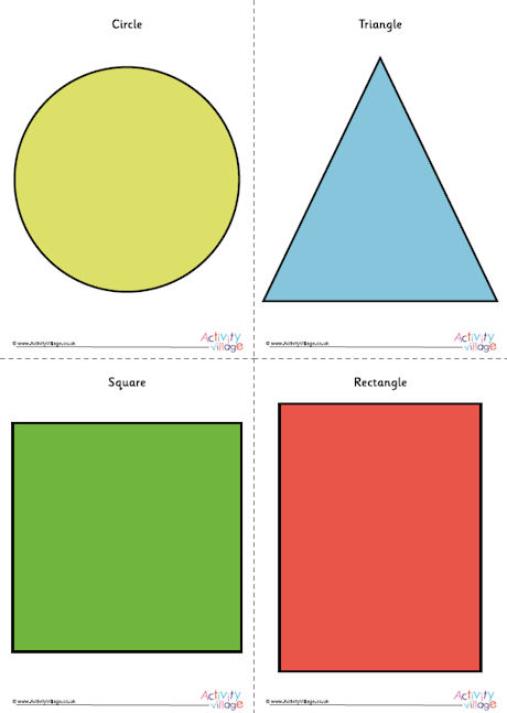 Large Shape Printables - First 4 Shapes | Activity Village