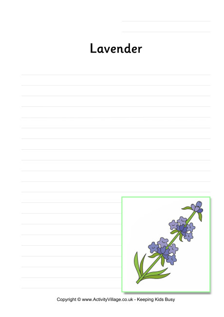 Flower Writing Pages | Activity Village