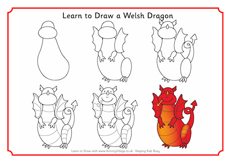 Learn to Draw a Welsh Dragon | Activity Village