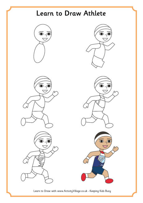 Learn to Draw an Athlete | Activity Village