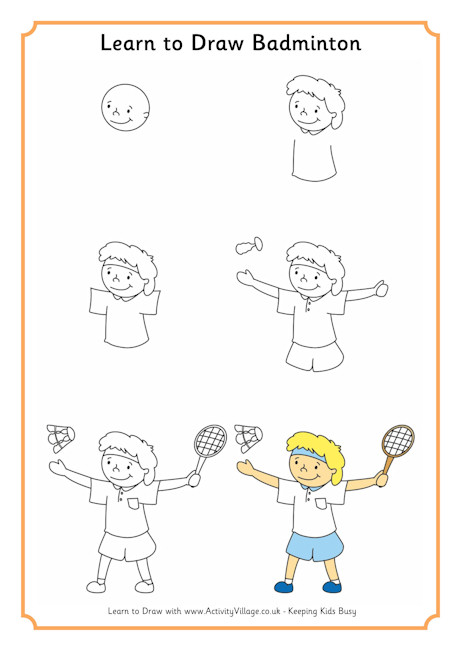 Learn To Draw Badminton | Activity Village