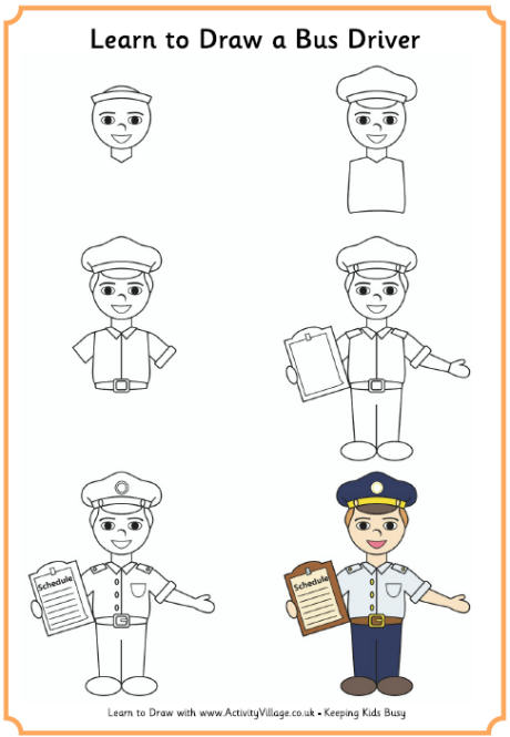 Learn to Draw Professions | Activity Village