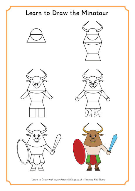 Learn to Draw Minotaur | Activity Village