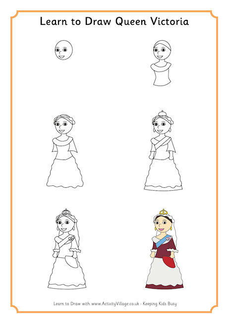 Learn to Draw Queen Victoria | Activity Village