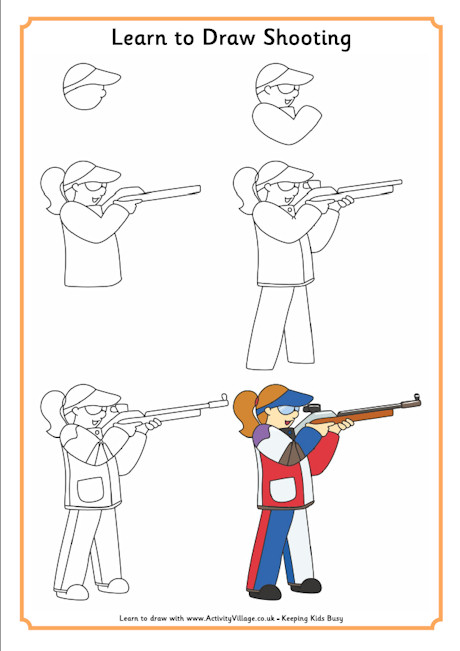 Learn to Draw Shooting | Activity Village