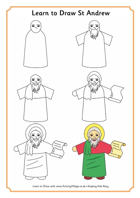 Learn to Draw Saint Andrew | Activity Village