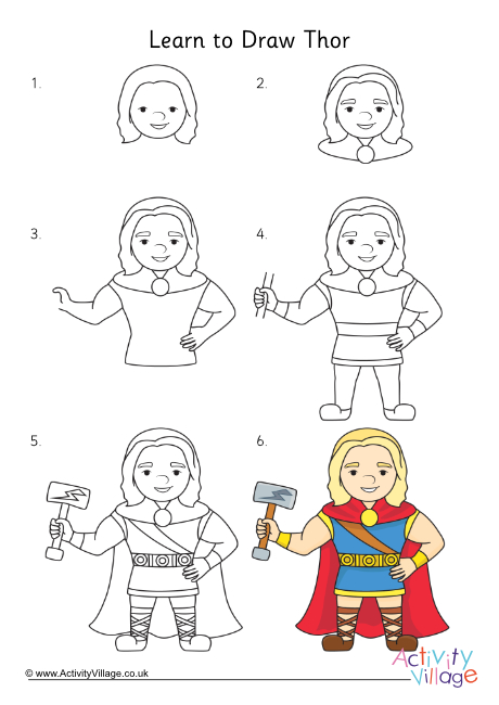 Learn to Draw Thor | Activity Village