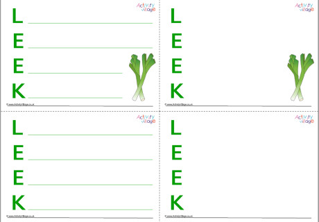 Wales Acrostic Poem Printables | Activity Village