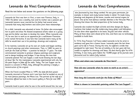 Leonardo da Vinci | Activity Village